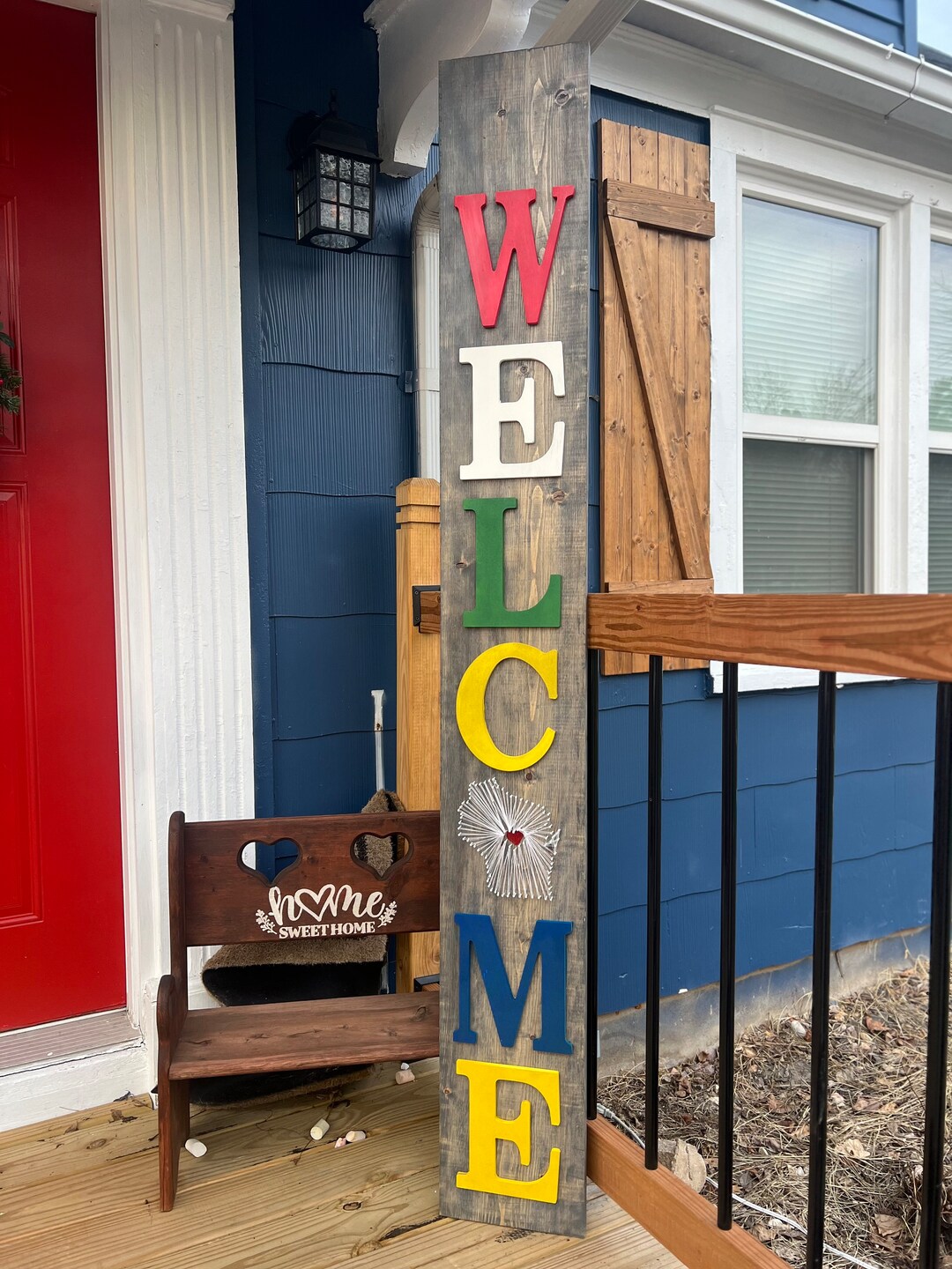Heart of Wisconsin Leaning Welcome Sign #wisconsinbadgers # ...