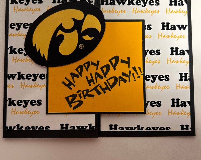 Birthday Card, Home Made, Iowa Hawkeyes, Custom Made - Etsy
