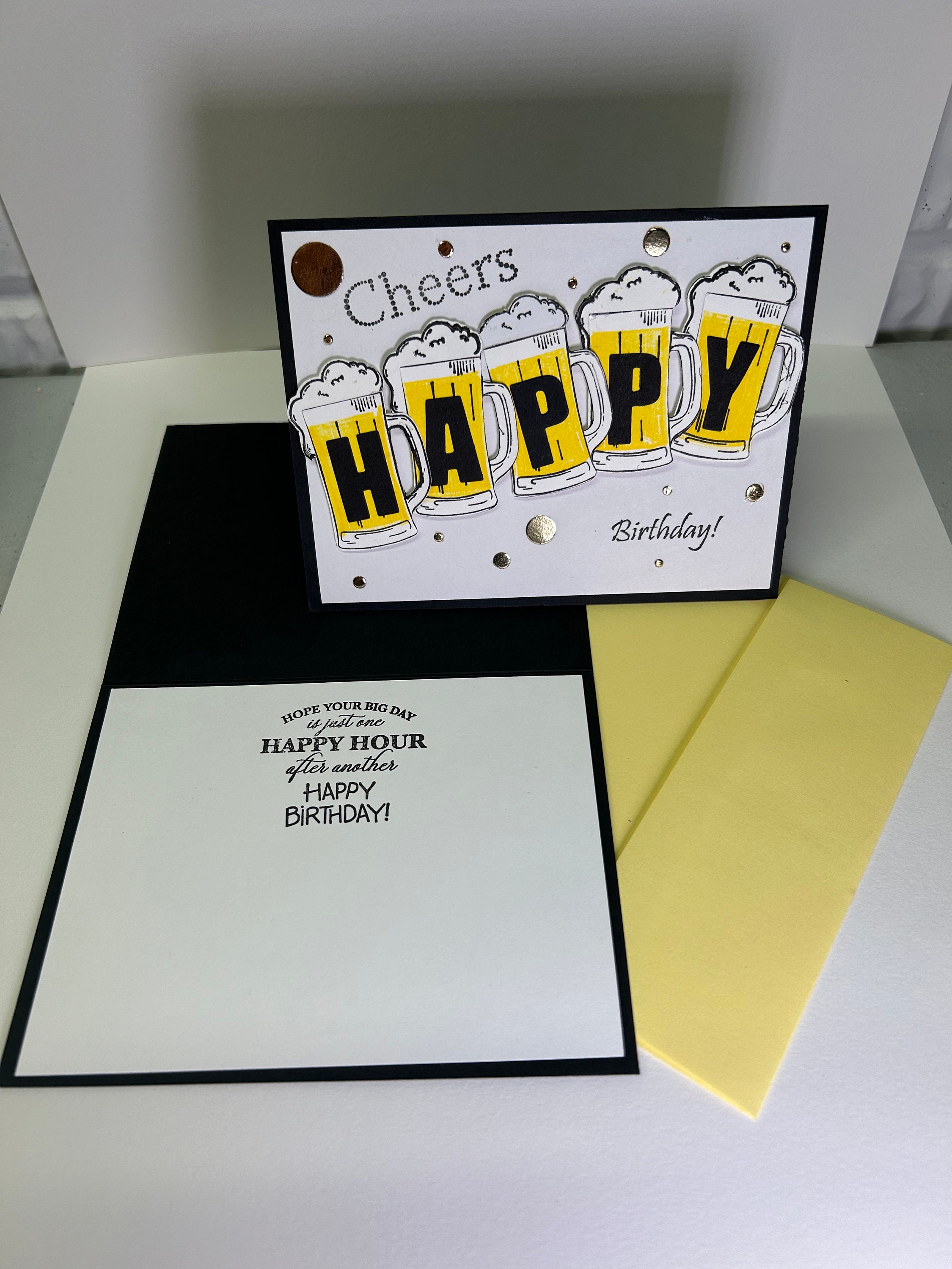 Handmade Happy Birthday Card, Greeting Card, Beer, Cards for Men ...