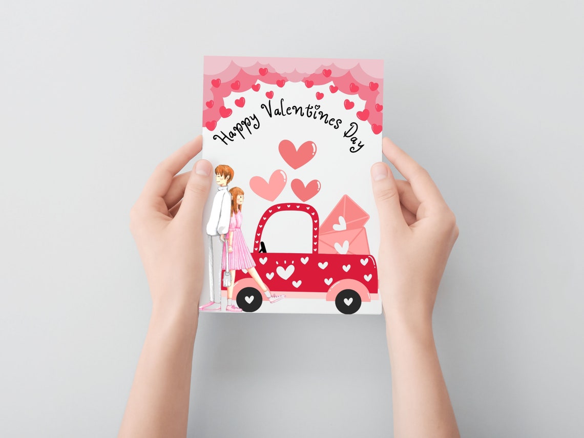 Printable Valentines Card Greeting Card Digital Download Couples