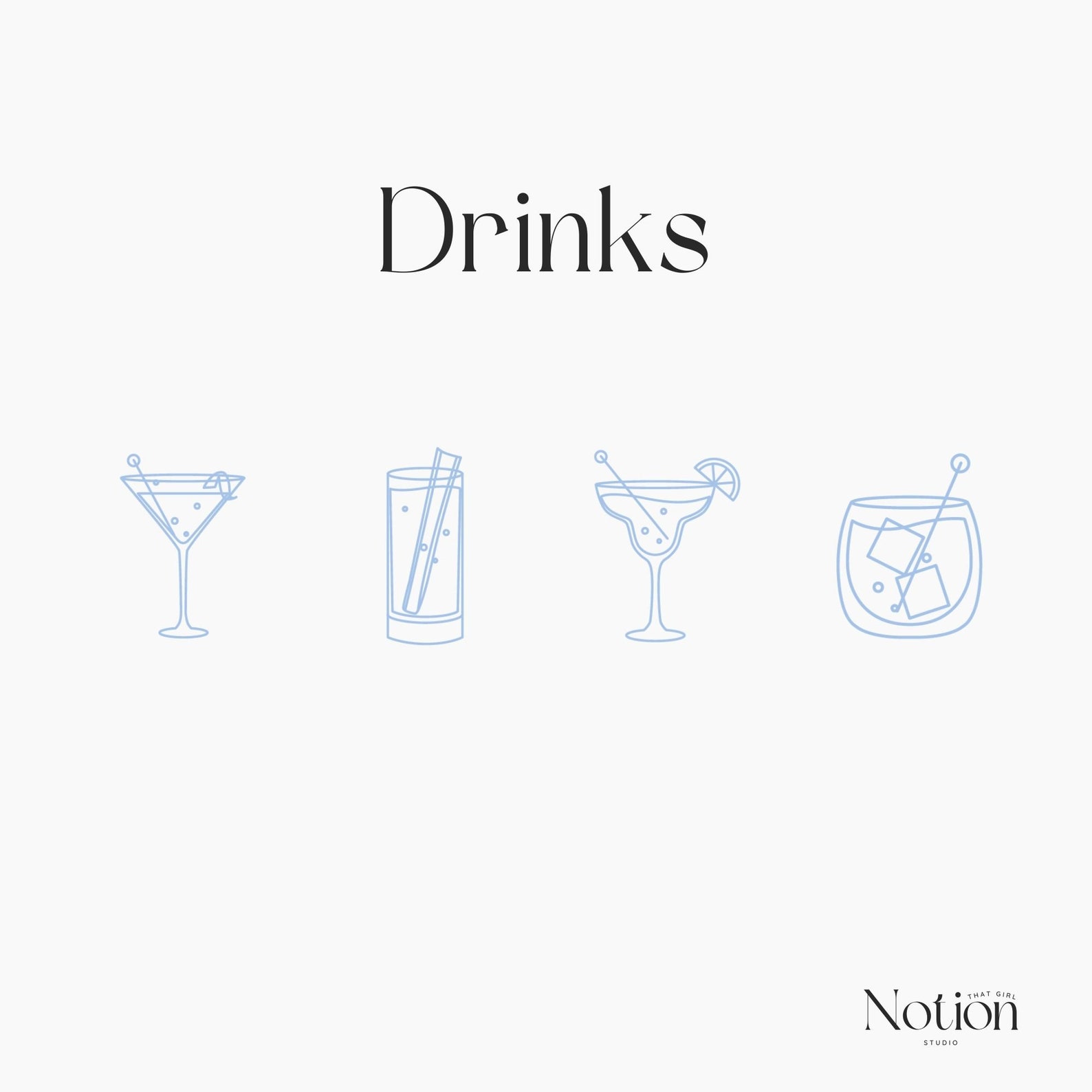 Notion Template Aesthetic Icons, Life Planner Stickers, Notion Template ...