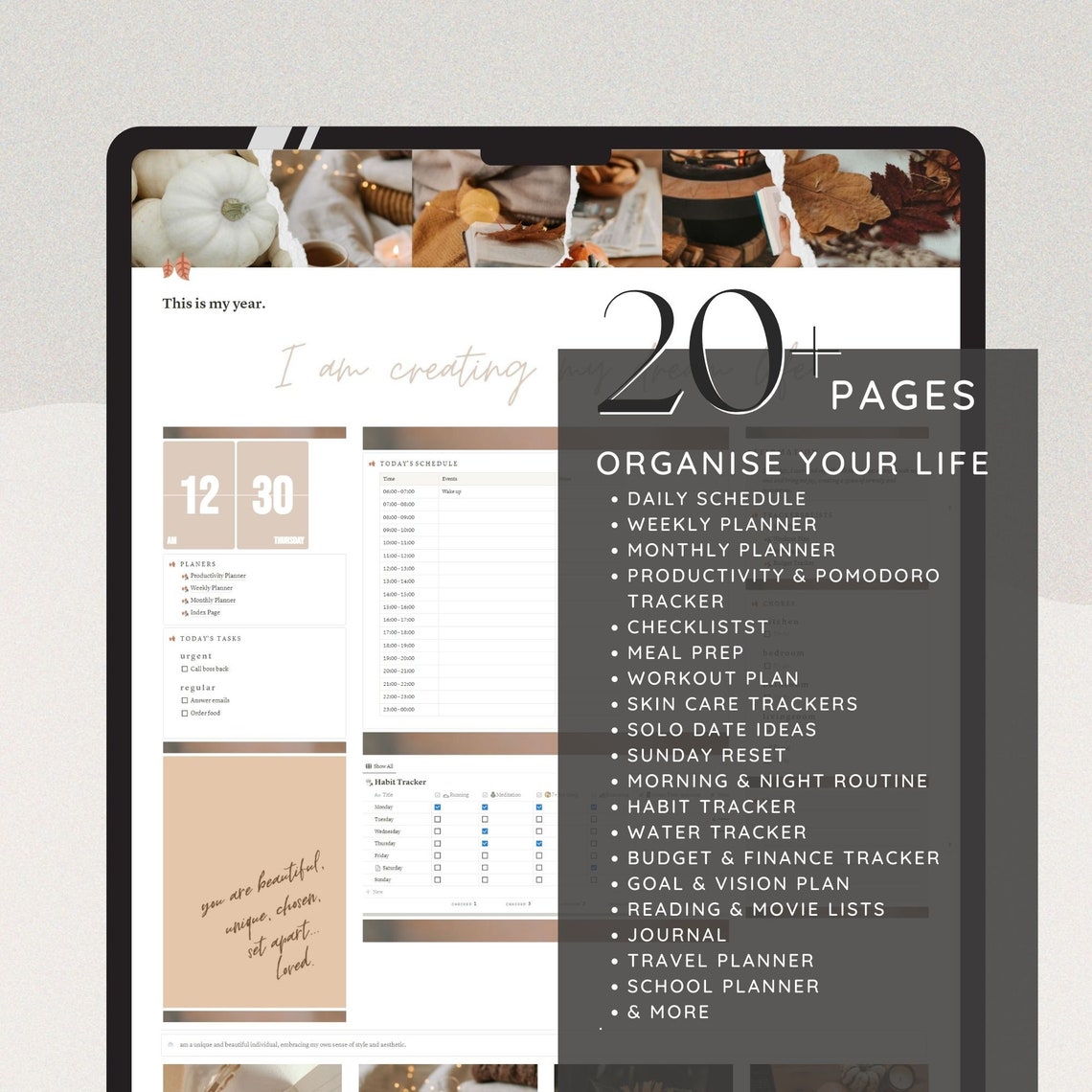 Notion All in One Life Planner / 2024 Notion Planner Template, Aesthetic Life Planner, Digital ...
