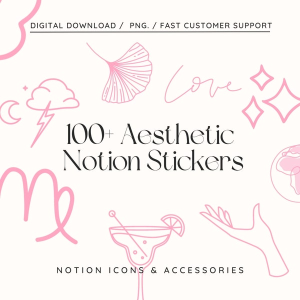 Notion Icons Aesthetic - Etsy