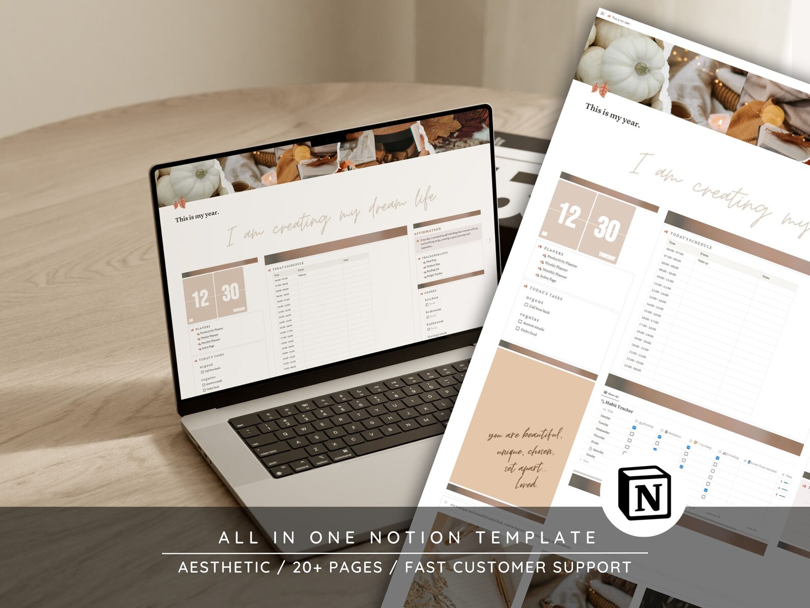 Notion All in One Life Planner / 2024 Notion Planner Template ...