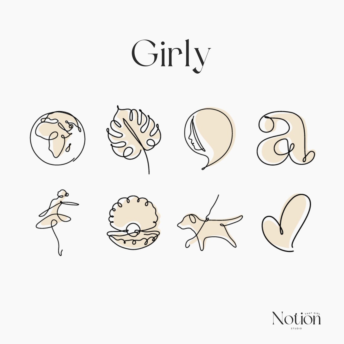 Notion Template Aesthetic Stickers, Life Planner Stickers, Notion ...