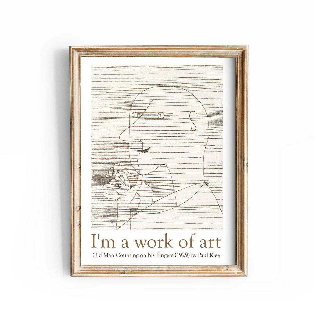 Funny Old Man Poster by Paul Klee, Figurative Art Print, Vintage ...