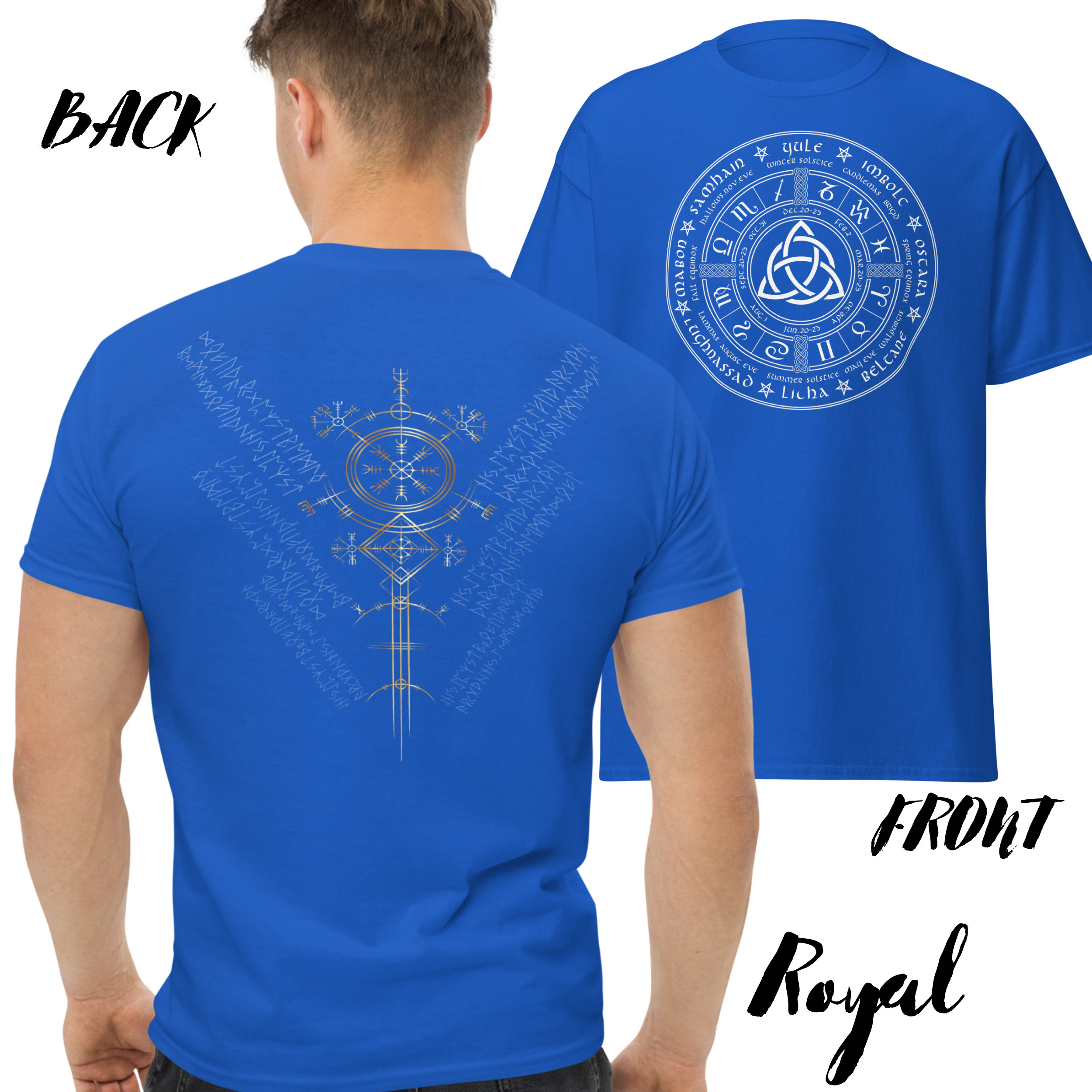 VIKING Style Shirt, Nordic Protection,aegishjalmur Norse Shirt for Men ...