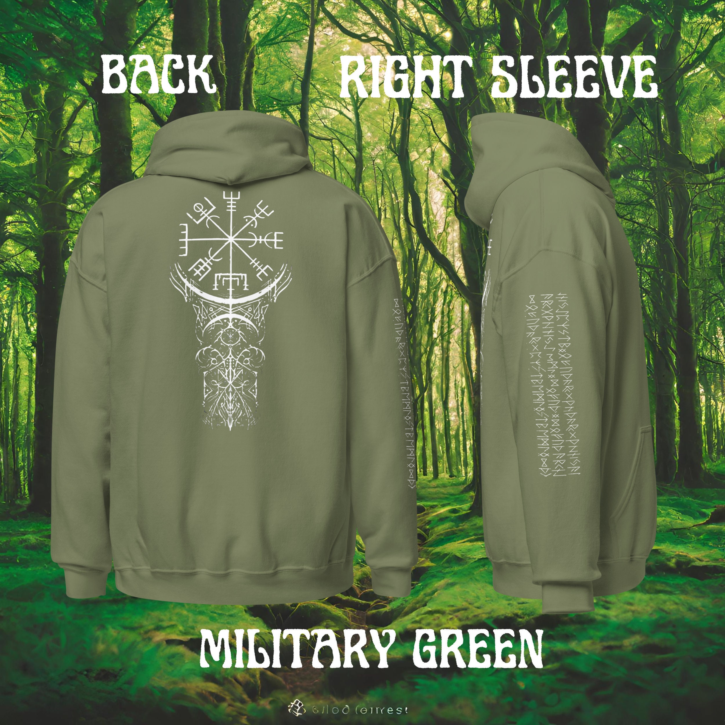 Wikinger Hoodie: Norse Runes Gift for Men Nordic Sweater With Ancient ...