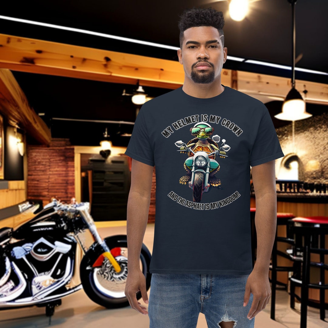 Customizable Sea Turtle Biker T-shirt - Perfect Funny Turtle Gift for ...
