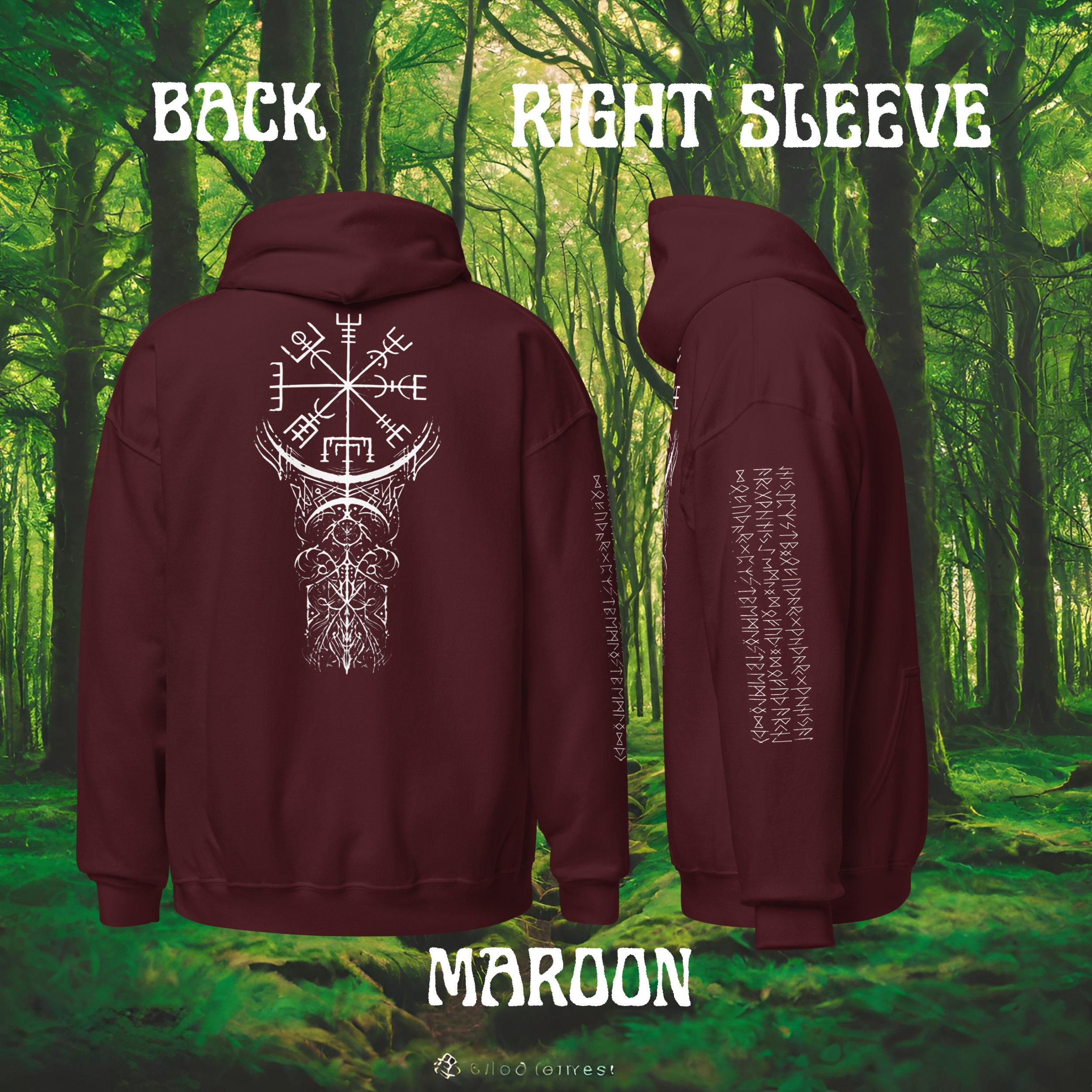 Wikinger Hoodie: Norse Runes Gift for Men - Nordic Sweater With Ancient ...