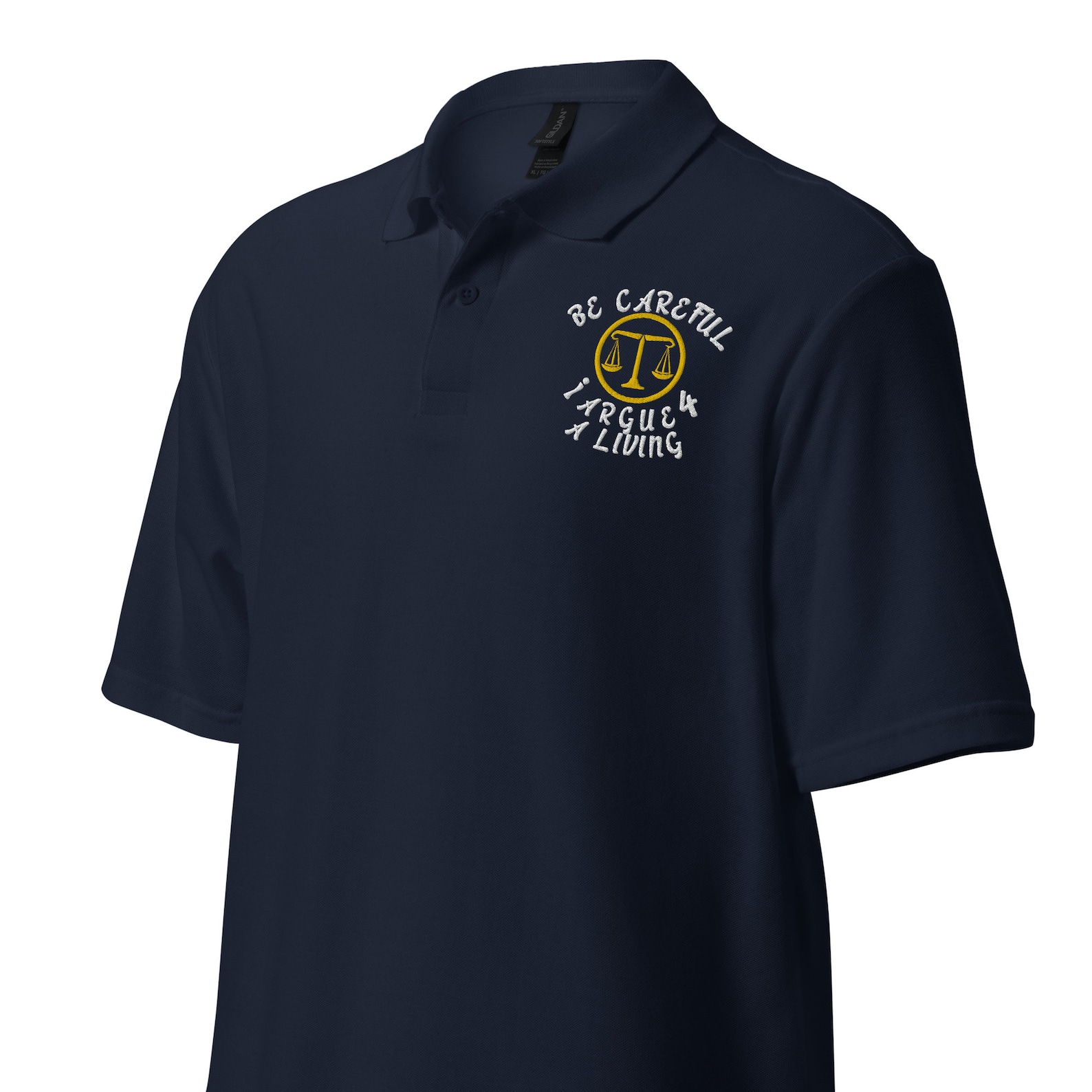 Defender of Justice Embroidered Polo Shirt, Beware, I Argue for a ...