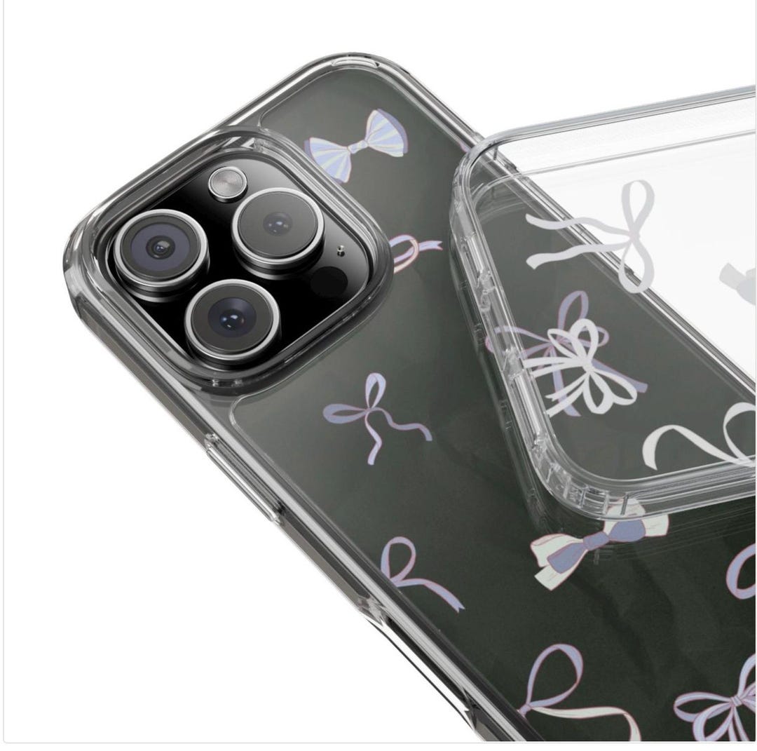 Clear Cases - Girly Bow Design, Transparent Phone Cover, Chic ...