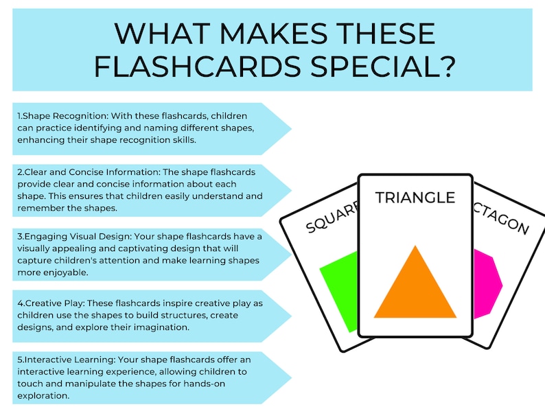 24 Shapes Flash Cards +GIFT | Flashcards Baby Printable PDF | Preschool ...