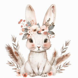 Nursery Boho Animal Clipart Bundle, Boho Woodland, Nursery Baby Animal ...