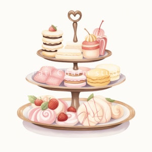 Pink Sweets Clipart Bundle, Confectionery Clipart, High Quality Jpgs ...