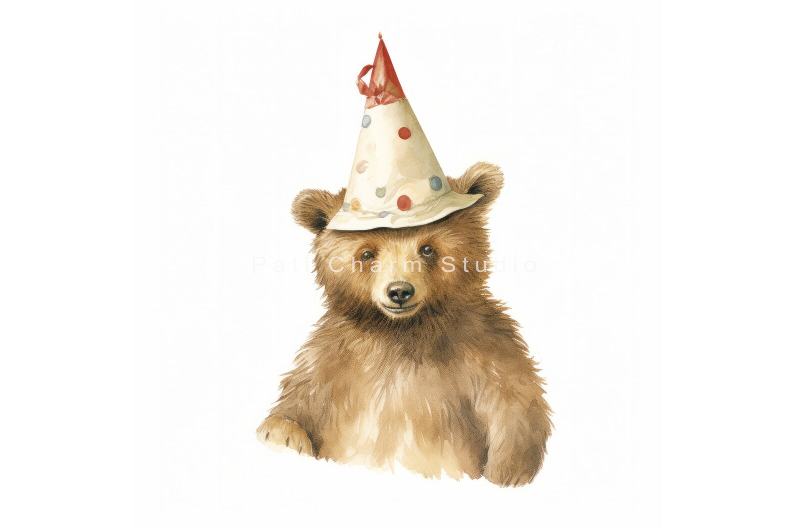 Teddy Bear Birthday Clipart, Watercolor Bear Clipart, Happy Birthday ...