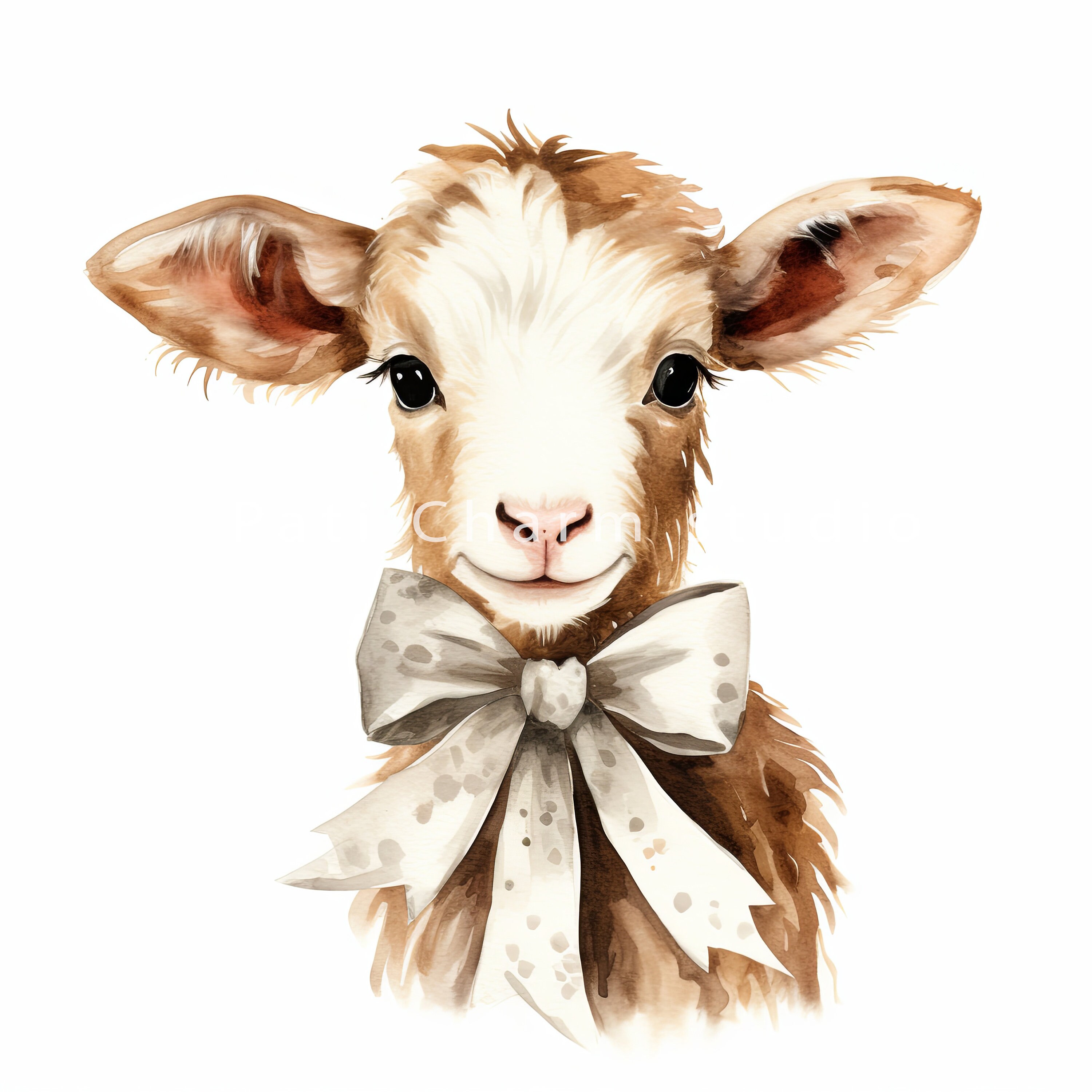 Watercolor Goat Clipart Bundle 9 High Quality Jpgs, Watercolor Farm ...