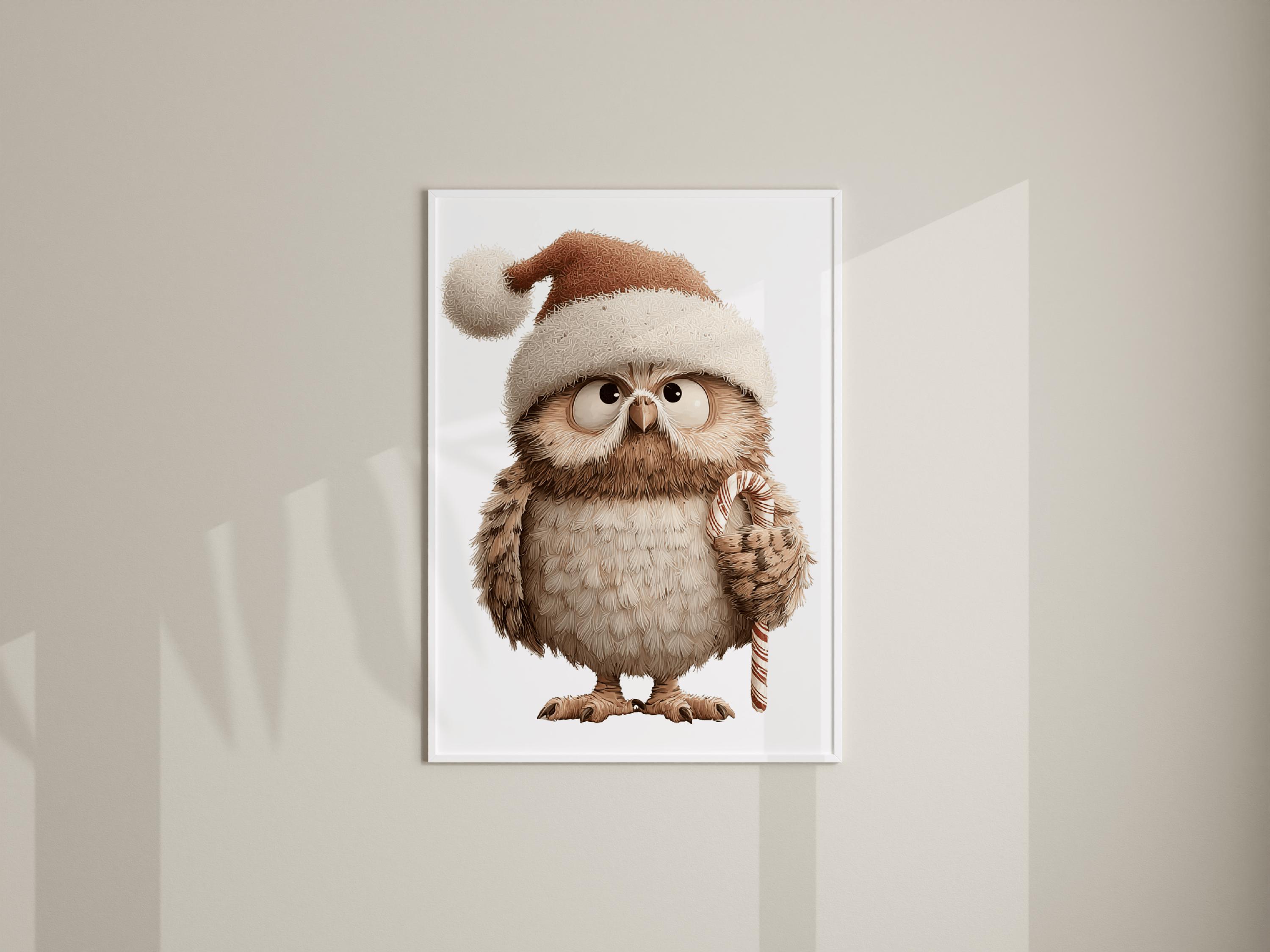 Christmas Owl Clipart Set, Cute Winter Owl PNG Bundle, Holiday Owl ...