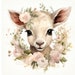 Easter Baby Lamb Clipart Bundle, High Quality JPG, Floral Lamb Clipart ...