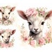 Easter Baby Lamb Clipart Bundle, High Quality JPG, Floral Lamb Clipart ...
