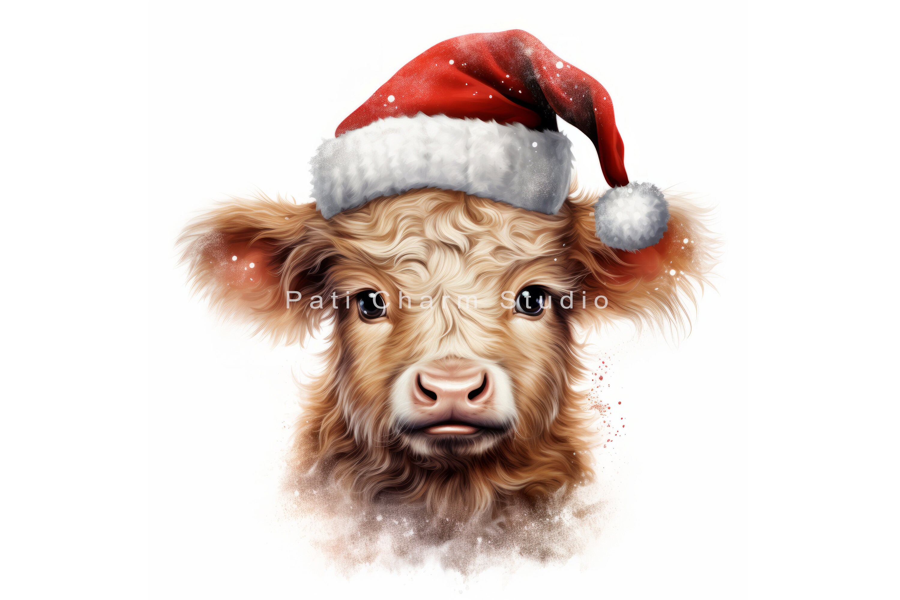 Watercolor Highland Cow Clipart Bundle Christmas Clipart - Etsy