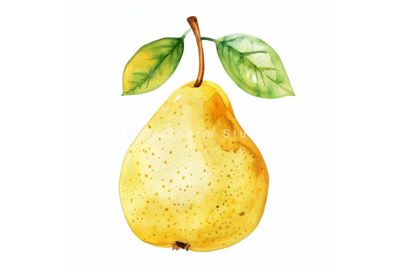 Summer Fruit Clipart Bundle, Watercolor Fruit Clipart Pack, 9 High ...