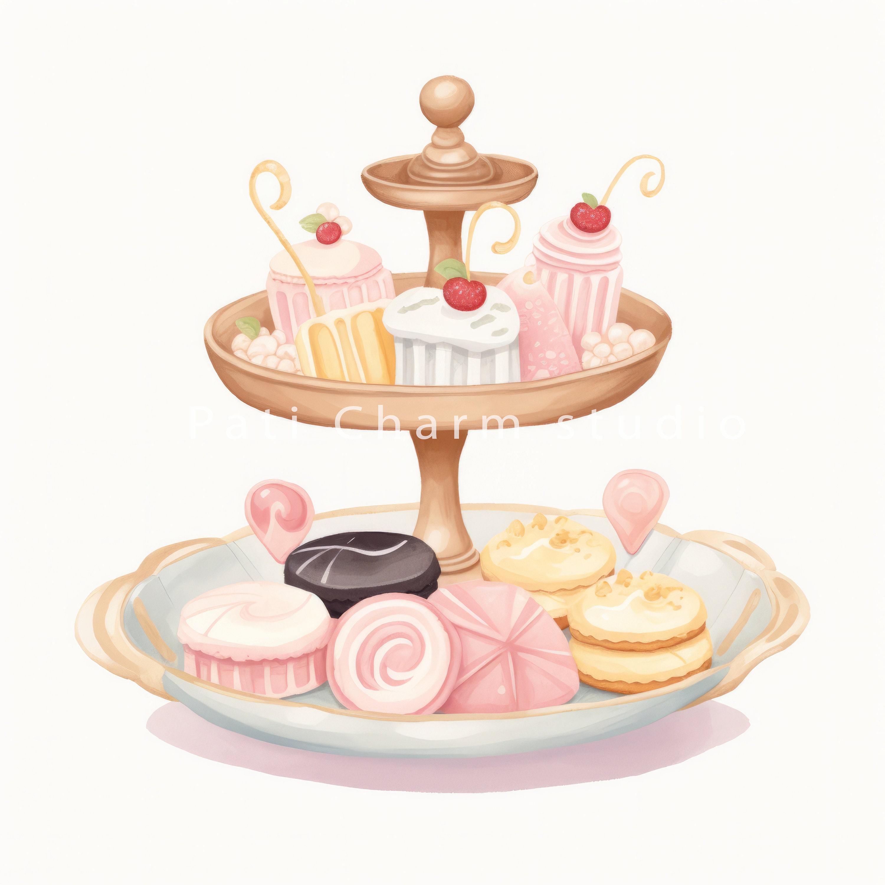 Pink Sweets Clipart Bundle Confectionery Clipart High - Etsy