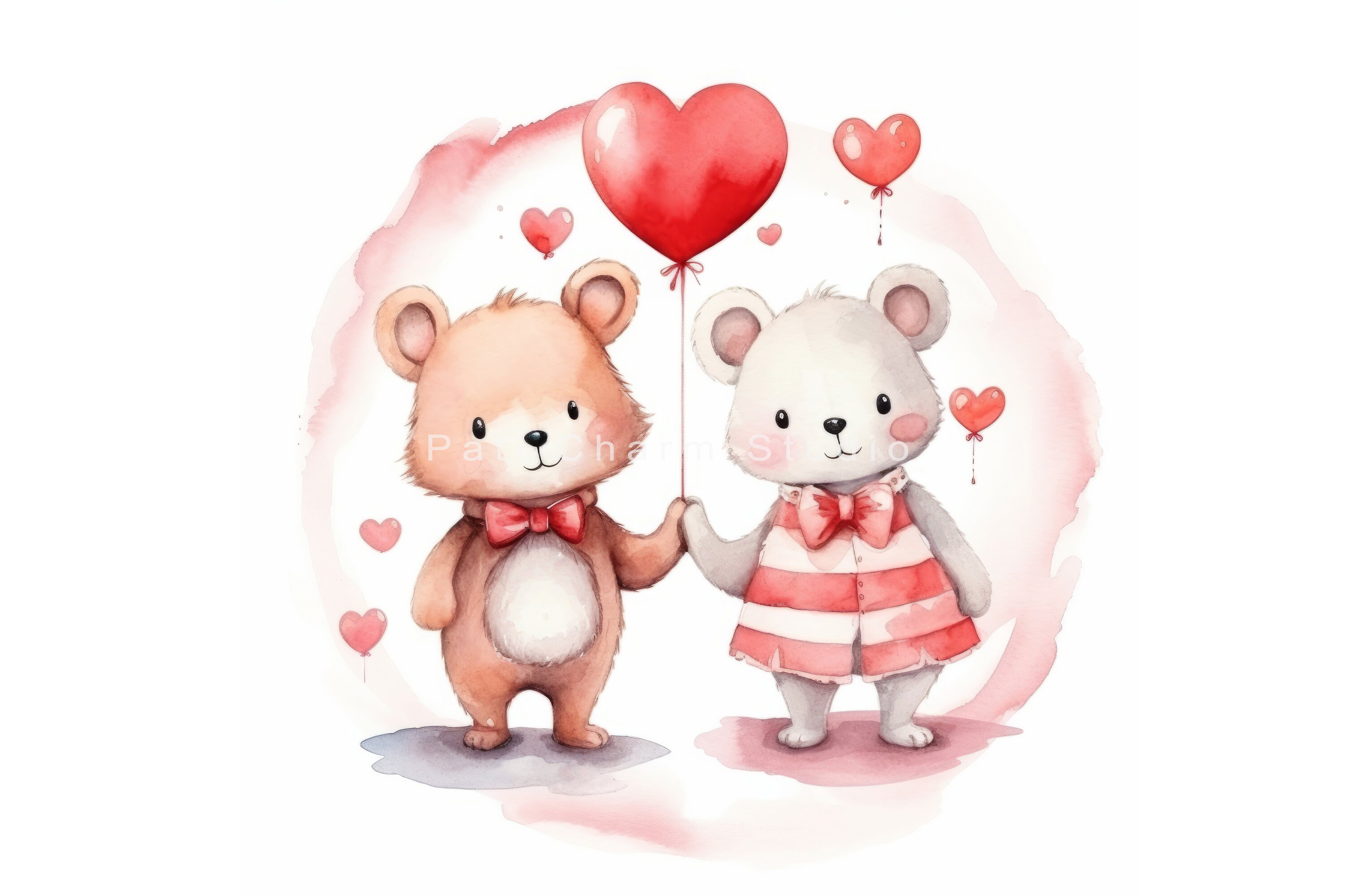 Valentines Day Clipart Bundle, Cute Love Bear Clipart, Valentine Bear ...