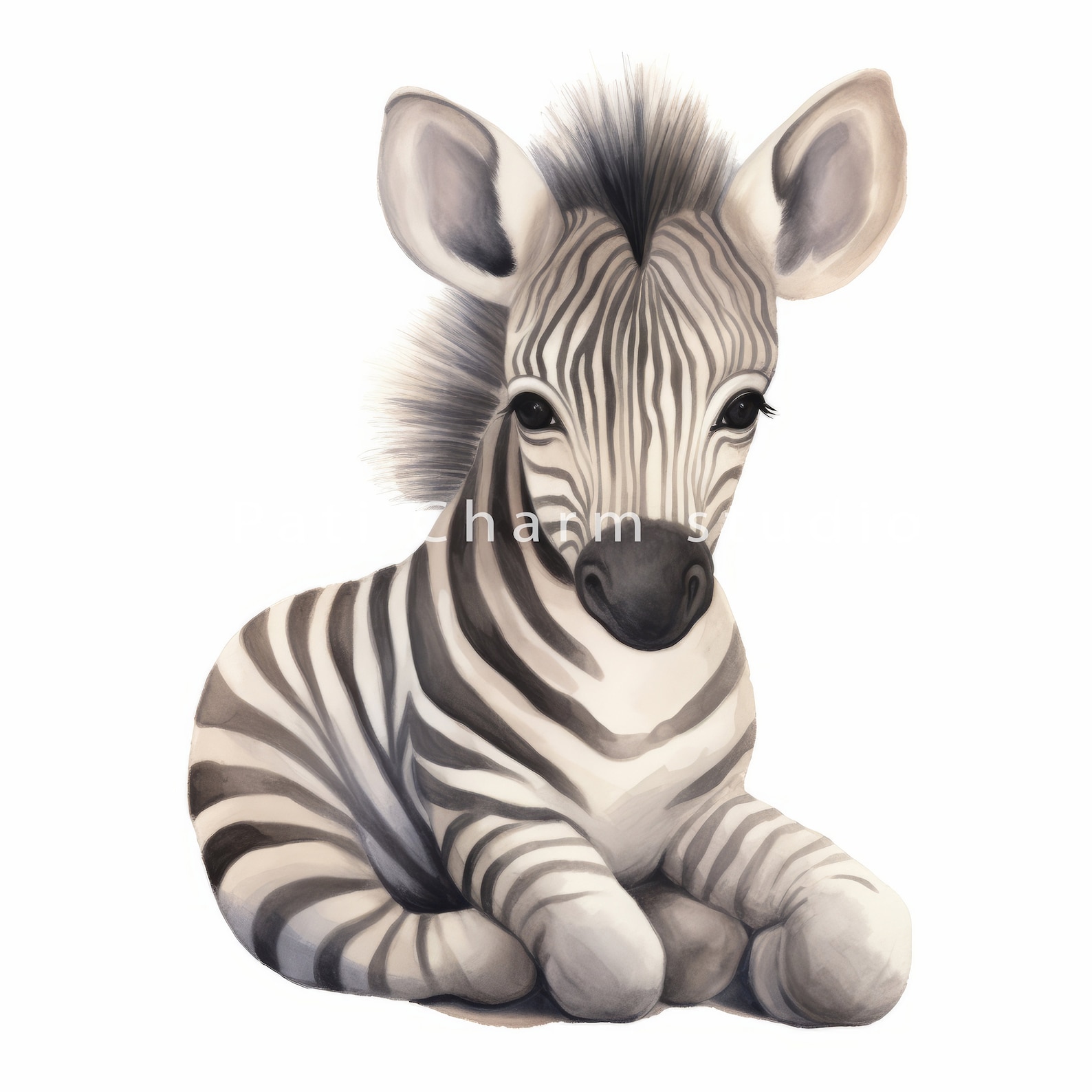 Jungle Baby Animals Clipart, High Quality Jpgs, Watercolor Safari ...