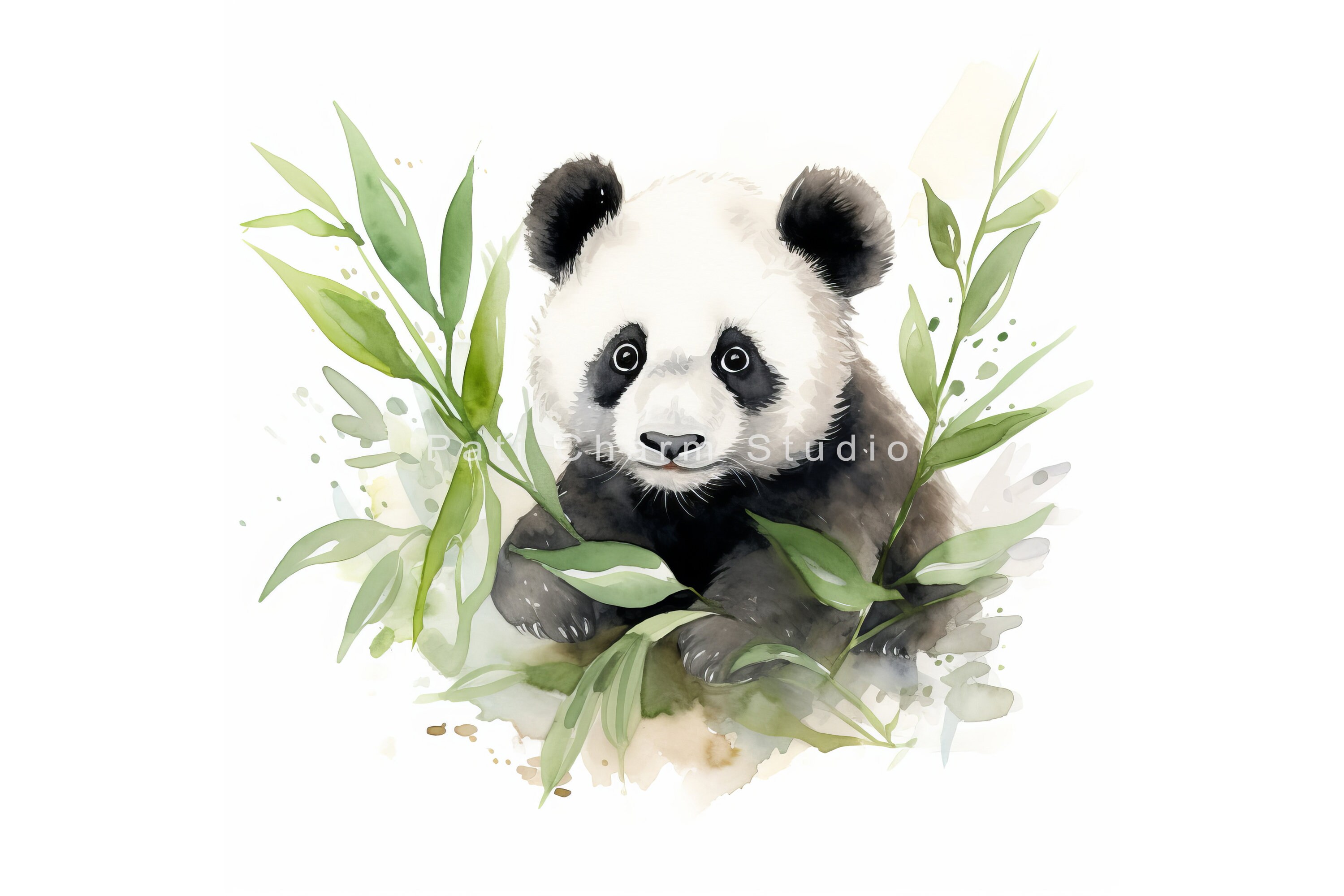 Watercolor Panda Clipart Bundle, Baby Animal Clipart, Baby Shower Decor ...