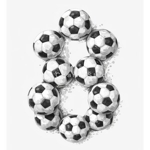 Football Number Clipart Bundle, Soccer Number, Instant Download ...