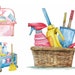 Cleaning Clipart Bundle, 9 High Quality, Journaling, Scrapbook Clipart ...