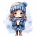 Winter Girl Clipart Bundle, Jpgs, Cute Girl Clipart for Commercial Use ...