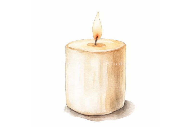 Watercolor Candles Clipart Bundle, High Quality Jpgs, Wedding Clipart ...