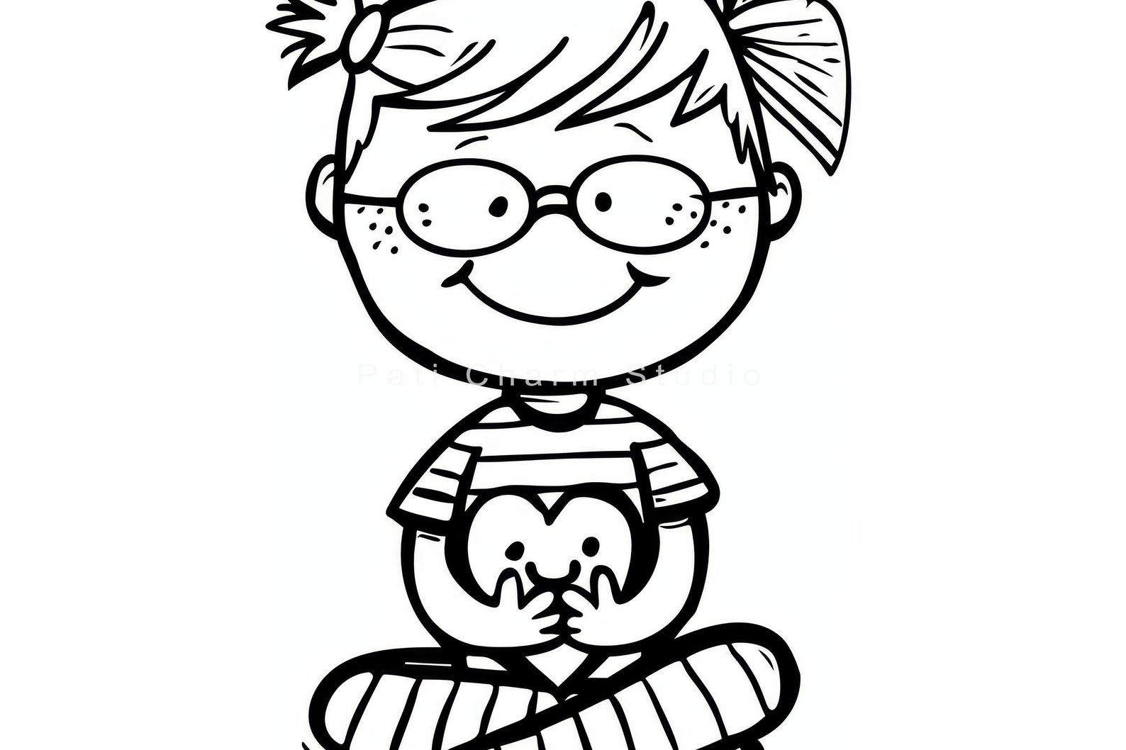 Cute Kids Coloring Page for Kids, Instant Download, Coloring Book ...