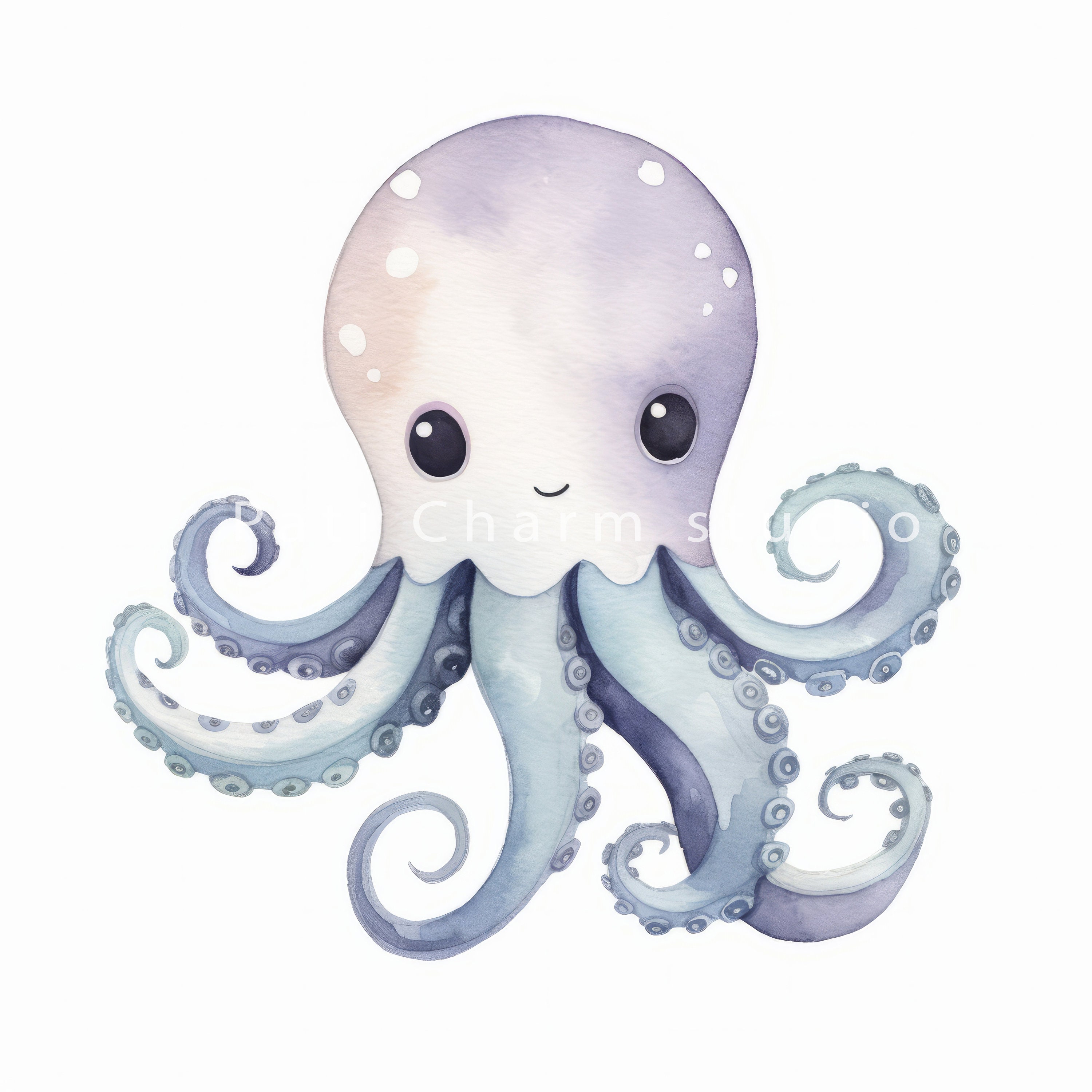 Watercolor Under the Sea Clipart Bundle 9 High Quality Jpgs, Cute Ocean ...