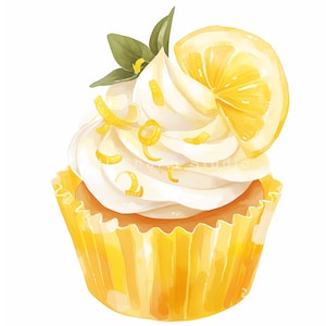 Watercolor Cupcake Clipart Bundle, Digital Sweet Clipart, High Quality ...