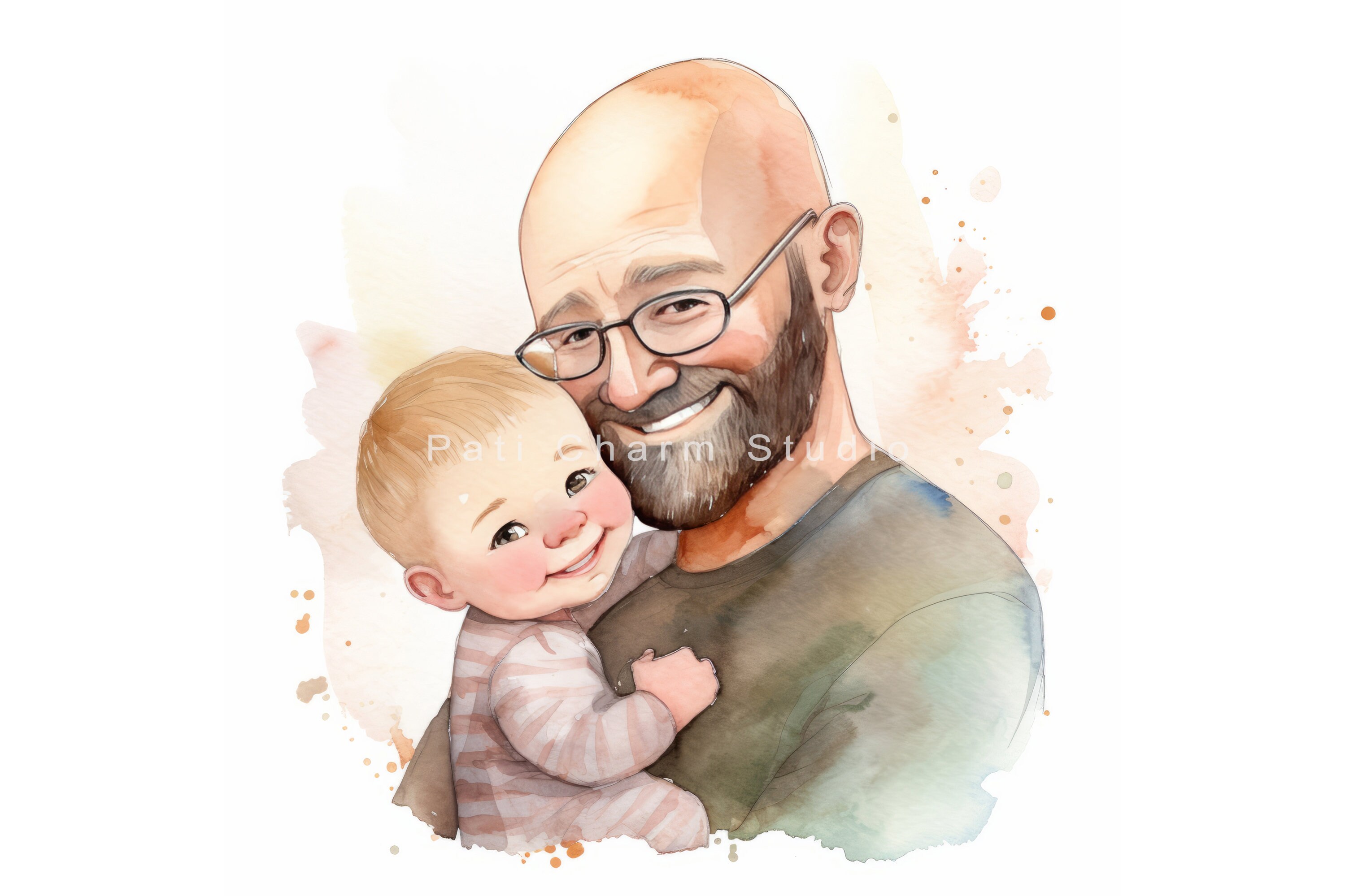 Fathers Day Watercolor Clipart Bundle High Quality PNG Gift - Etsy