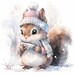 Christmas Squirrel Clipart, High Quality Jpgs, Cute Squirrel Clip Art ...