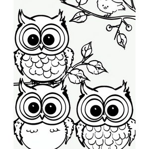 Woodland Animal Coloring Page for Kids, Instant Download, Coloring Book ...