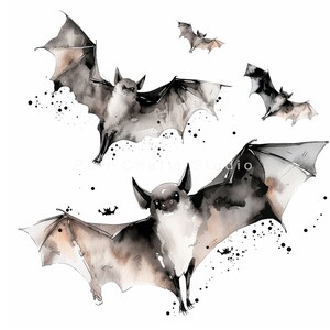 Watercolor Halloween Clipart Bundle, Spooky Clipart, Junk Journal ...