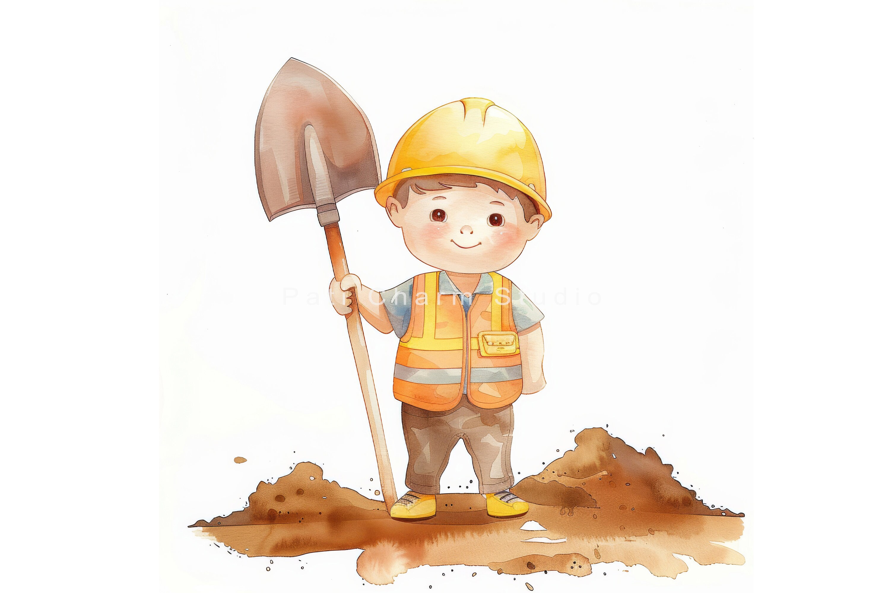 Cute Construction Worker Clipart Bundle, Digital Download, High Quality ...