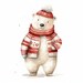 Winter Polar Bear Clipart for Christmas, High Quality Jpgs, Watercolor ...