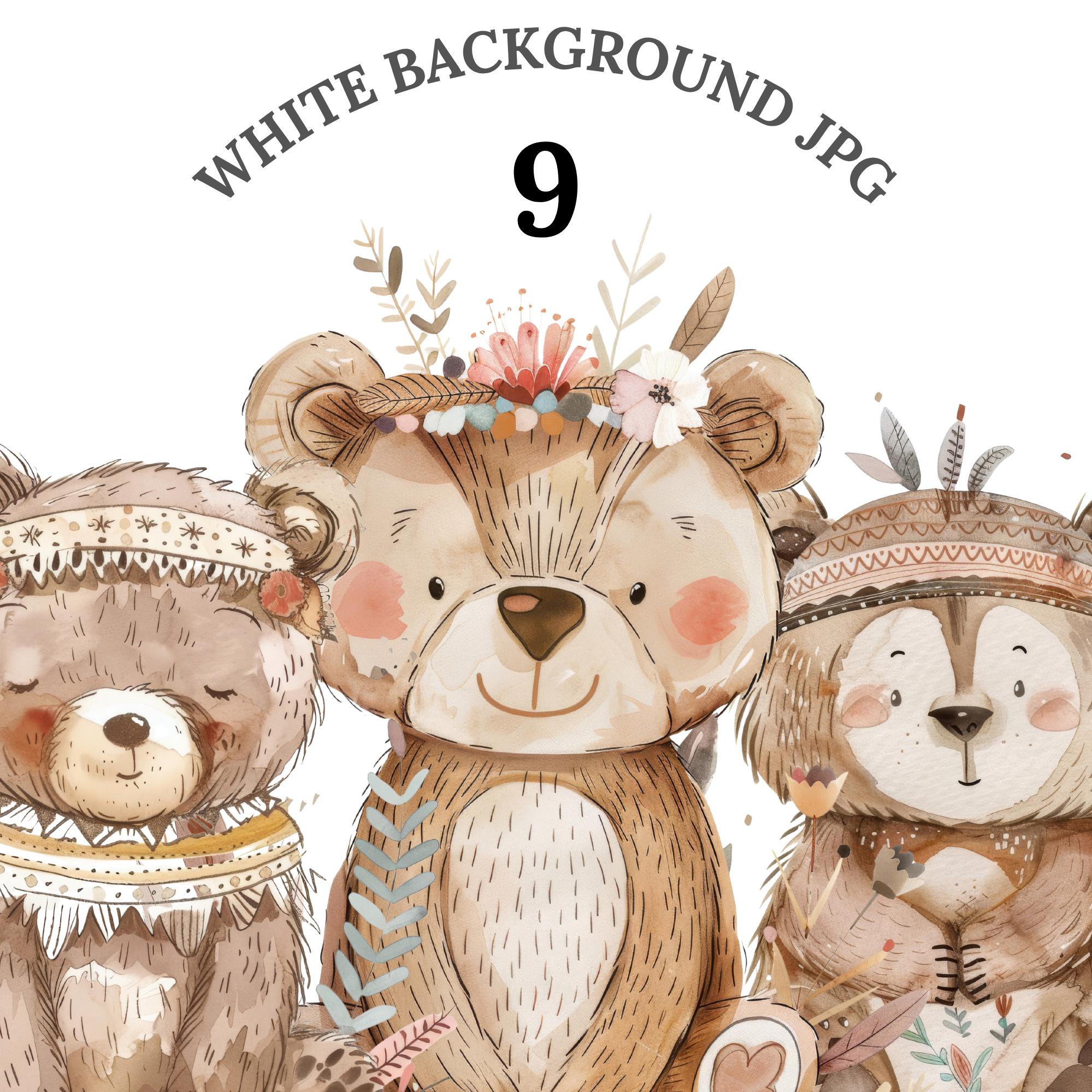 Nursery Boho Animal Clipart Bundle, Boho Woodland, Nursery Baby Animal ...