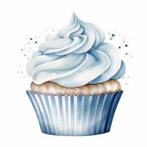 Chocolate Cupcake Clipart Bundle, High Quality Jpgs, Sweets Clipart ...