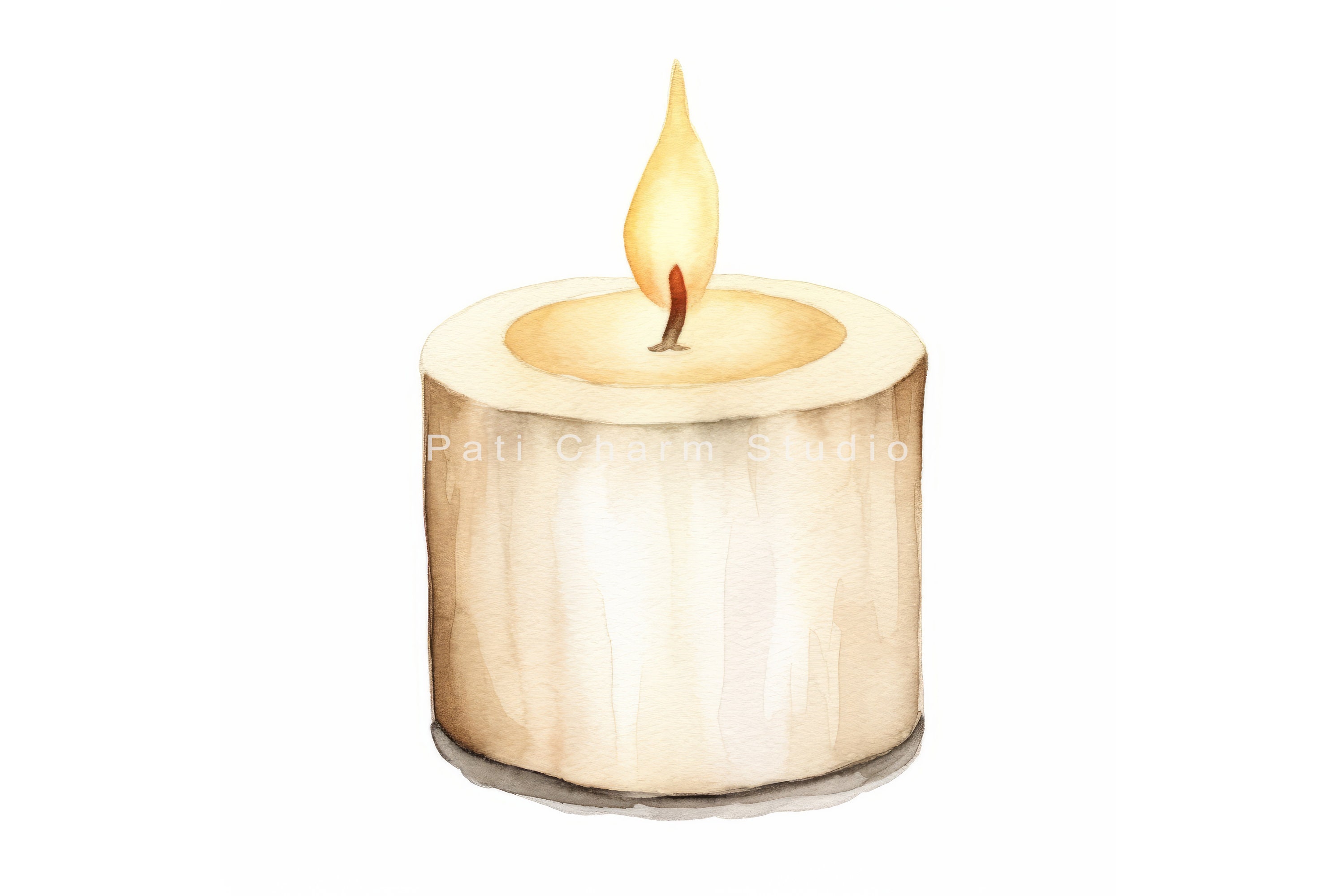 Watercolor Candles Clipart Bundle, High Quality Jpgs, Wedding Clipart ...