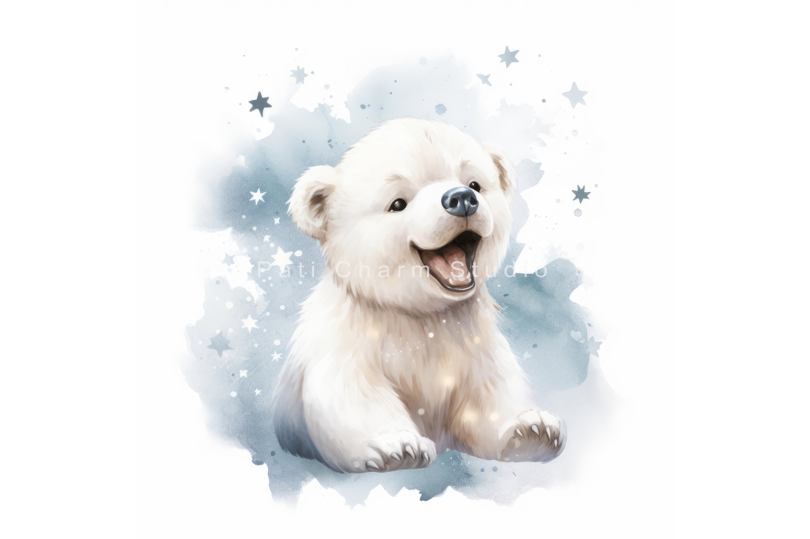 Watercolor Polar Bear Clipart Bundle, High Quality Pngs, Cute White ...