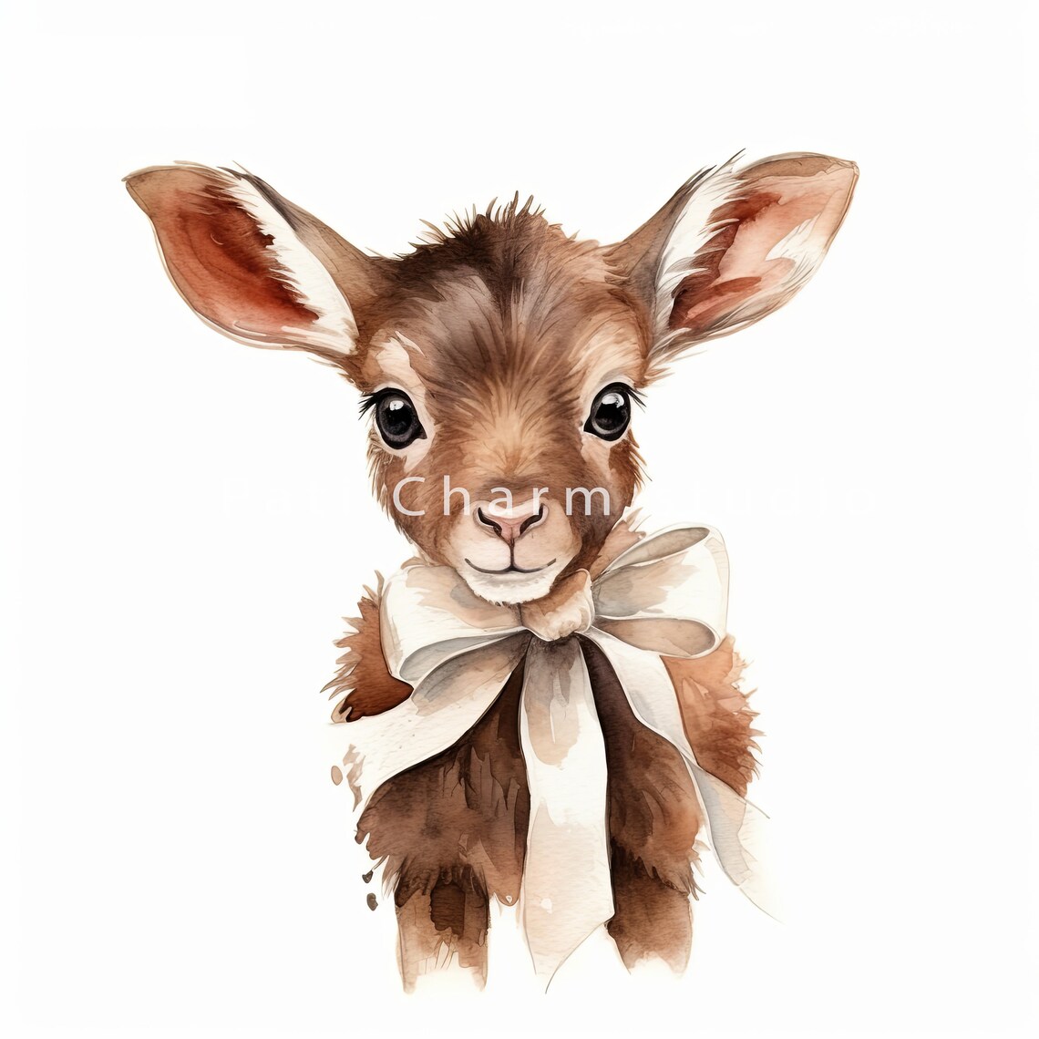 Watercolor Goat Clipart Bundle 9 High Quality Jpgs, Watercolor Farm ...