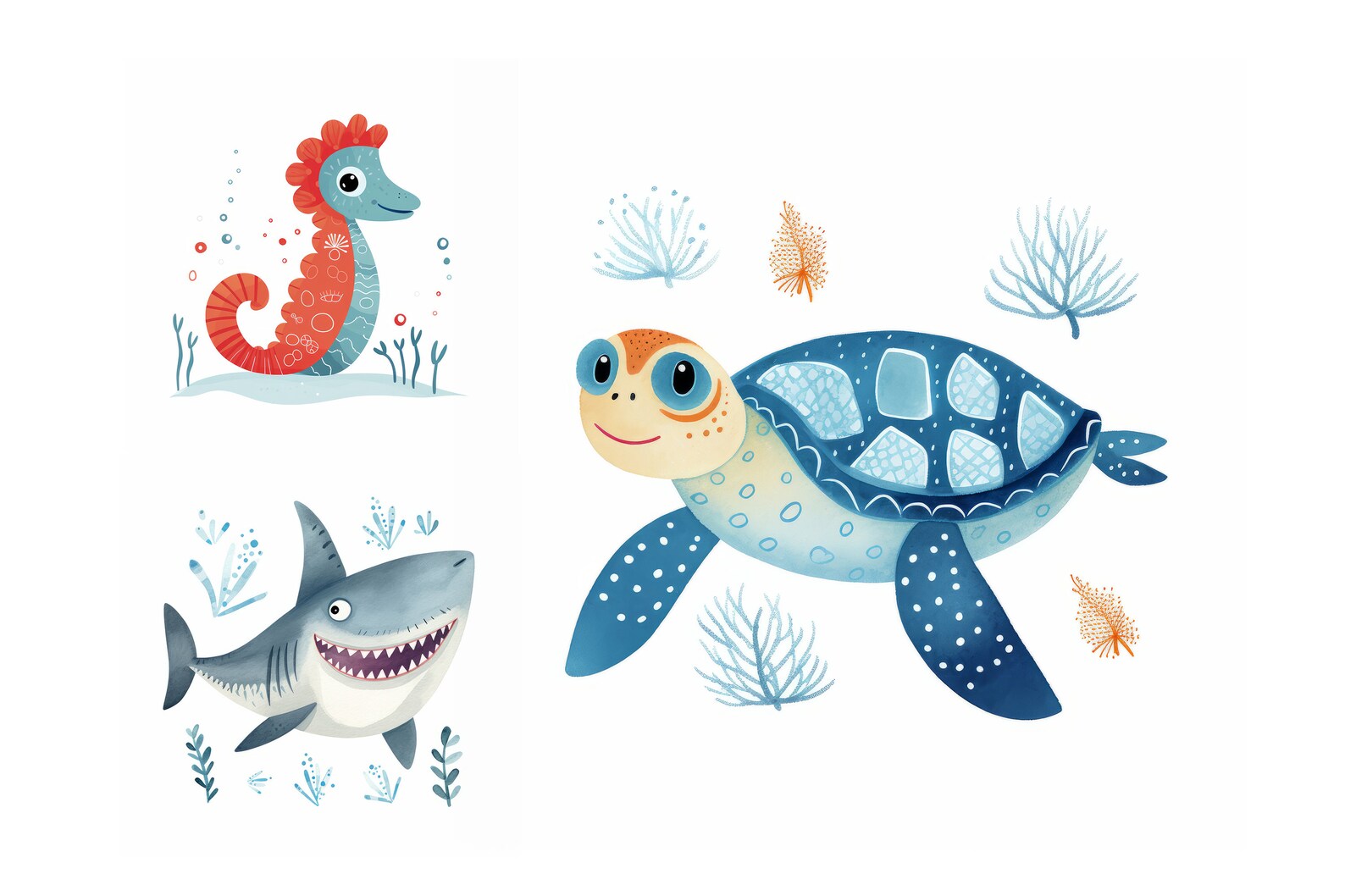 Ocean Clipart Bundle, Sea Clipart, High Quality Jpgs, Watercolor ...