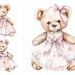 Winter Teddy Bear Clipart, High Quality Jpgs, Watercolor Clipart ...